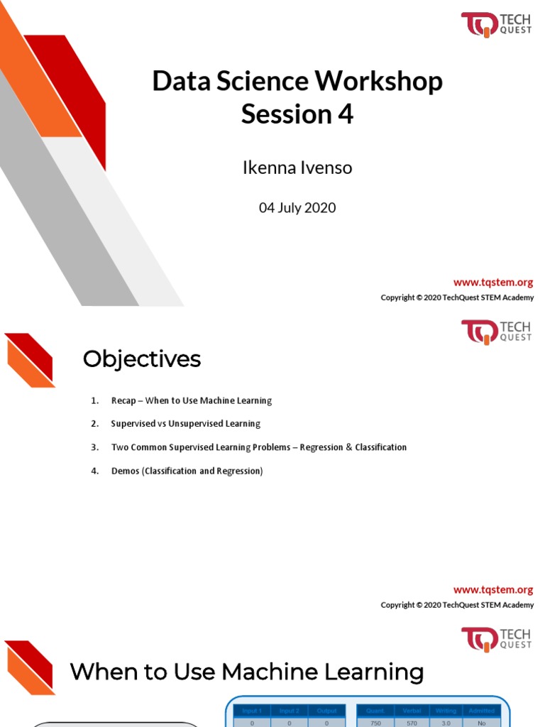 04 Workshop 04july2020 Machine Learning 1 | PDF | Statistical ...