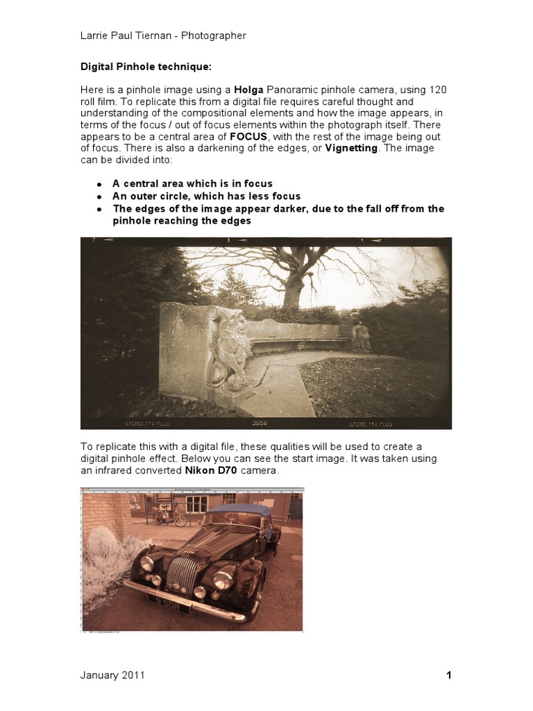 Digital Pinhole | PDF | Recording | Multidimensional Signal Processing