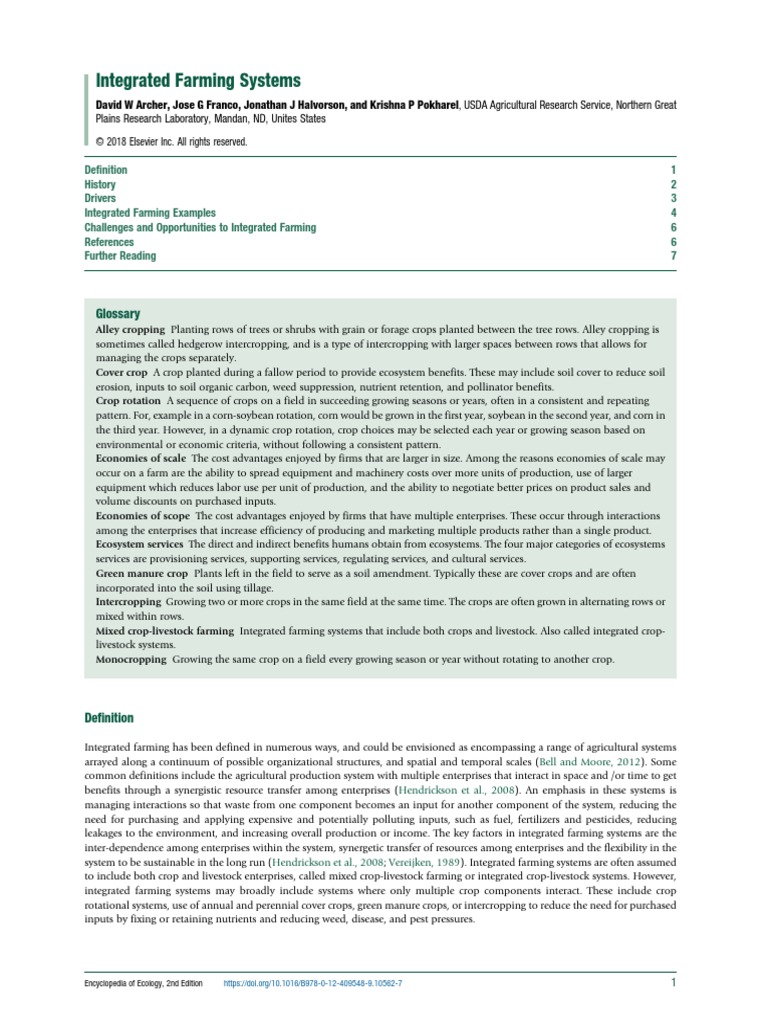 Integrated Farming Systems | PDF | Crop Rotation | Aquaponics