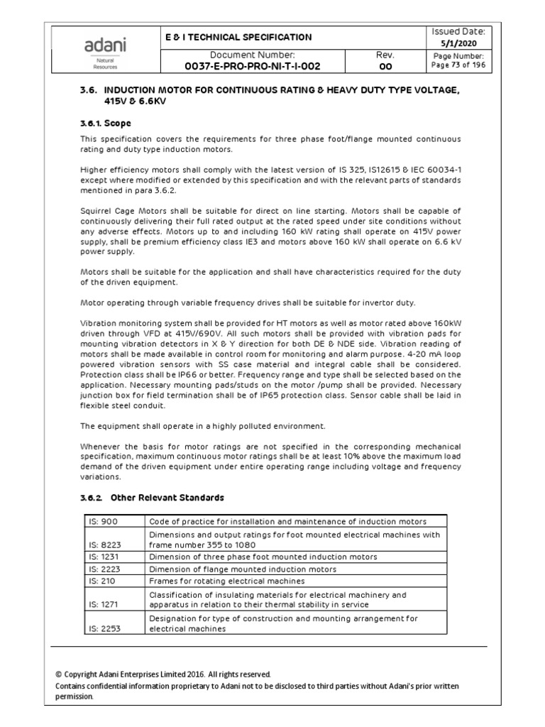 Electrical Motor Specification | PDF | Electric Motor | Force