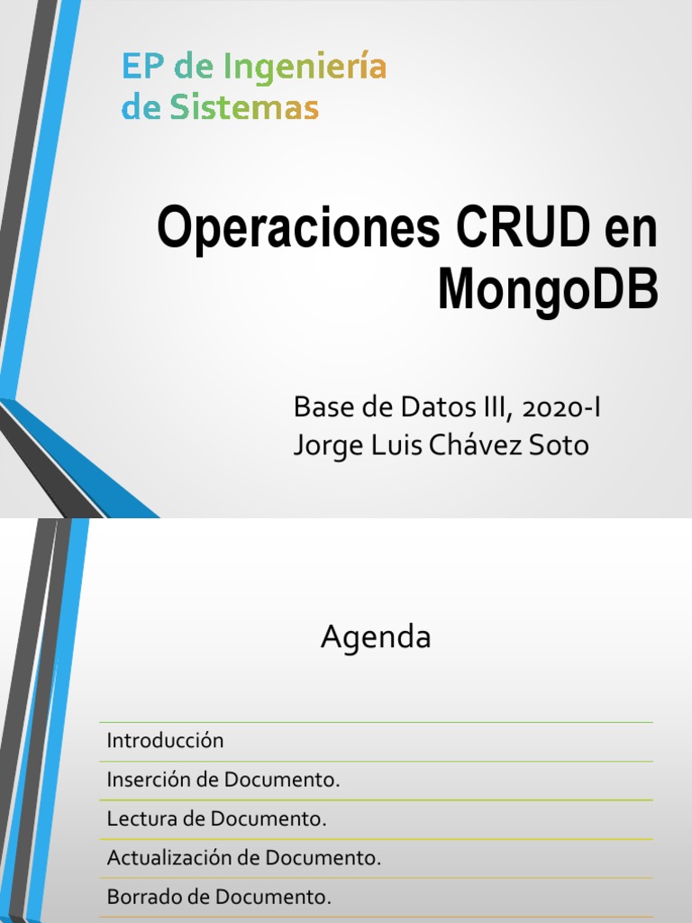 Operaciones CRUD | PDF | Mongo Db | No Sql