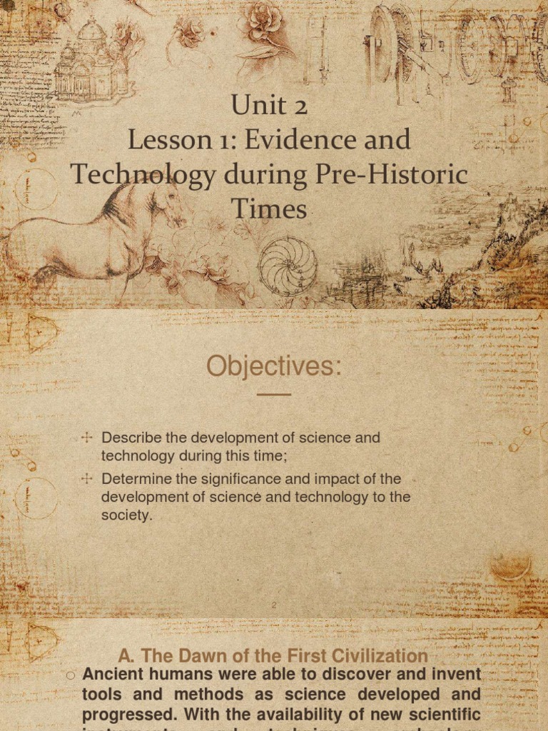 Unit 2 Lesson 1: Evidence and Technology During Pre-Historic Times ...