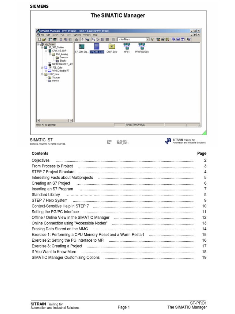 PRO1 - 03E - Simatic Manager (Compatibility Mode) (Repaired) | PDF | Office Equipment | Computer ...
