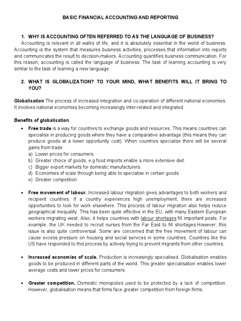 Understanding Financial Accounting Basics | PDF | Globalization | Free ...