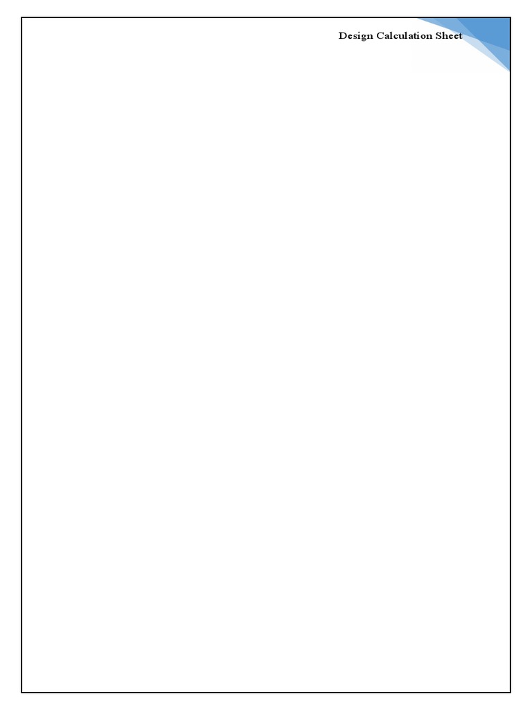 Design Calculation Sheet Format | PDF