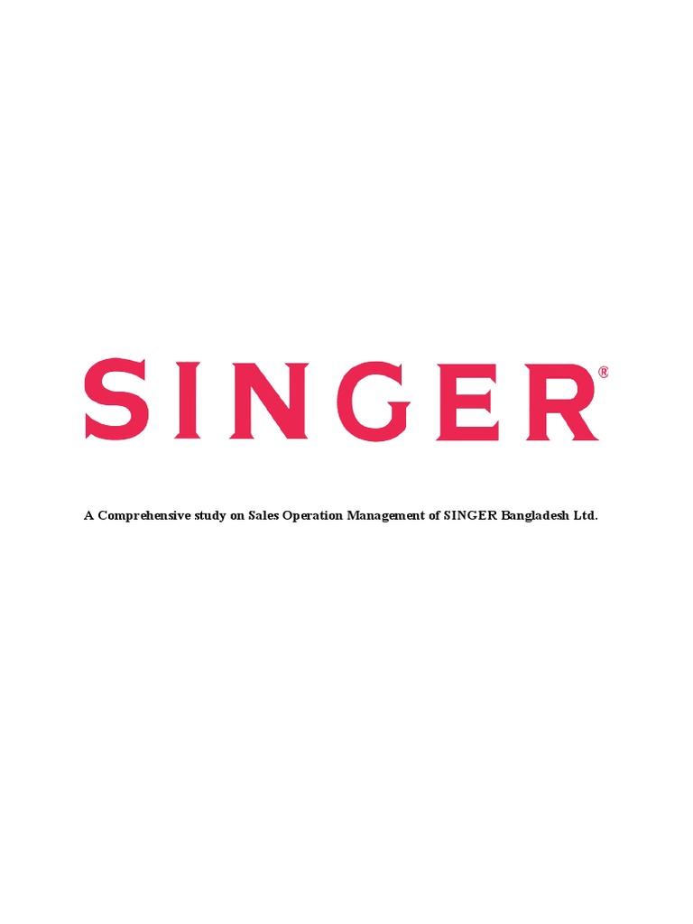 Singer BD Sales Operation | PDF | Operations Management | Retail