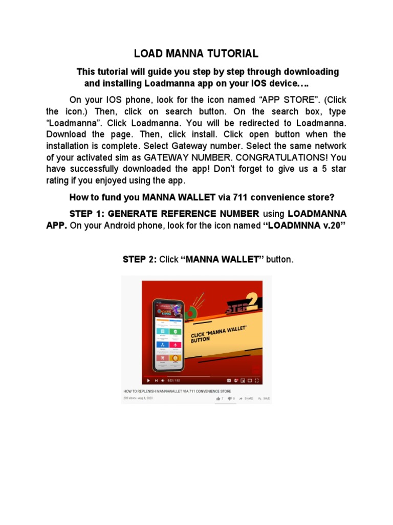 Load Manna Tutorial | PDF | Google Play | Mobile App