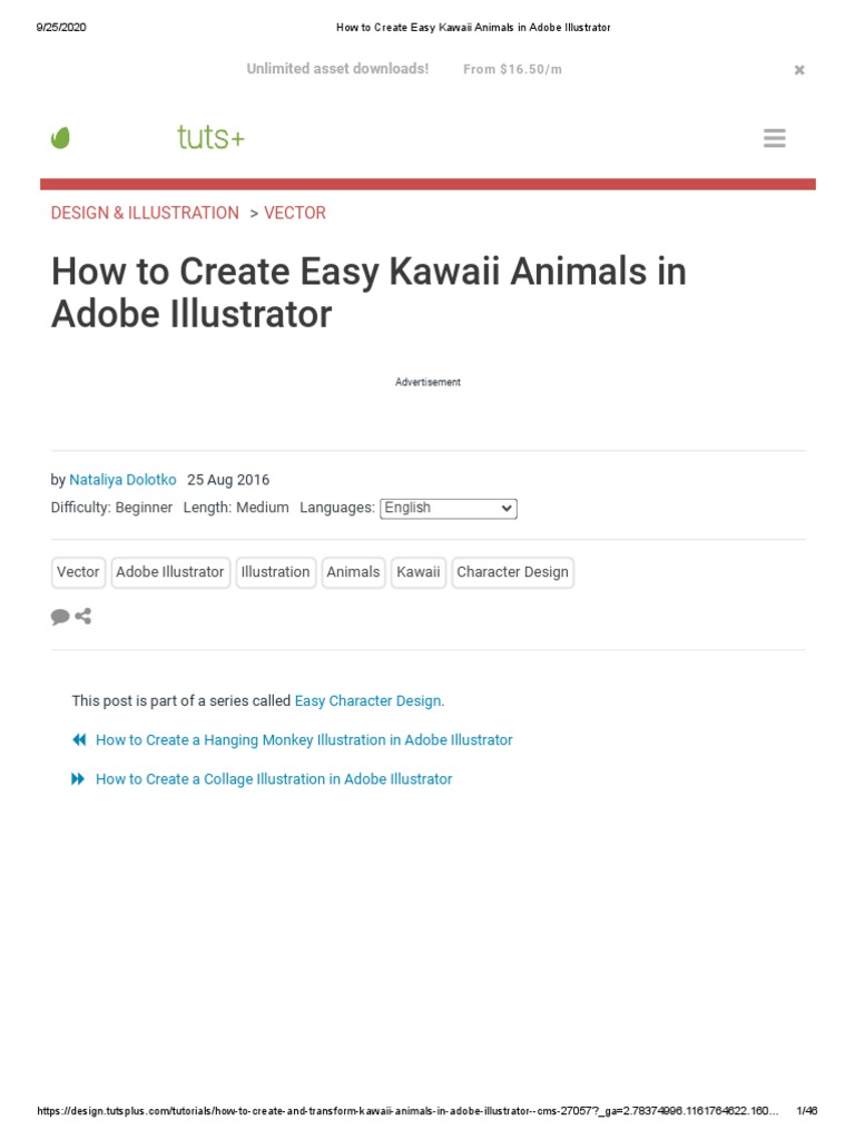 How To Create Easy Kawaii Animals in Adobe Illustrator PDF | PDF ...