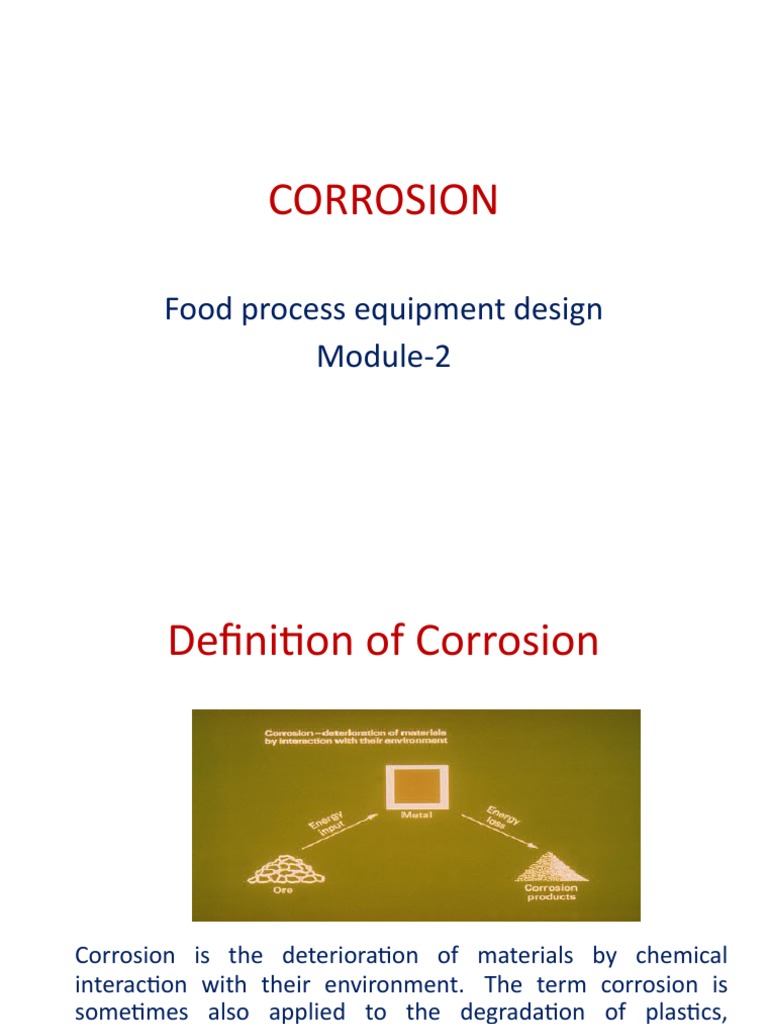 Corrosion: Food Process Equipment Design Module-2 | PDF | Corrosion ...