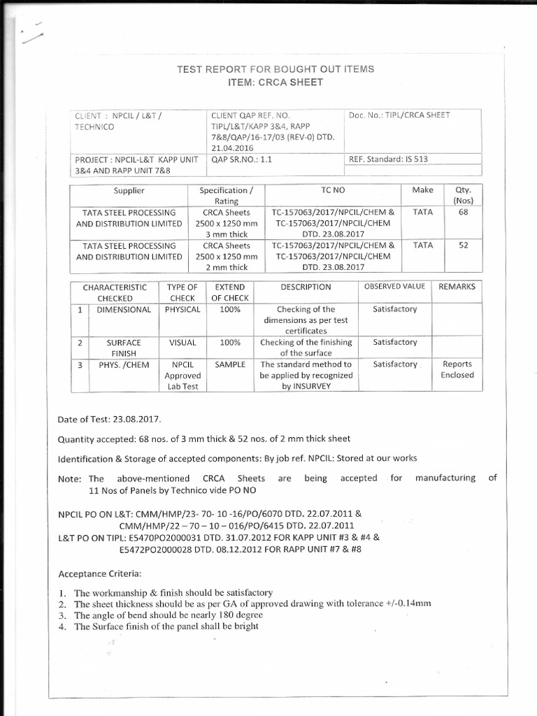 6 Crca Sheet PDF | PDF