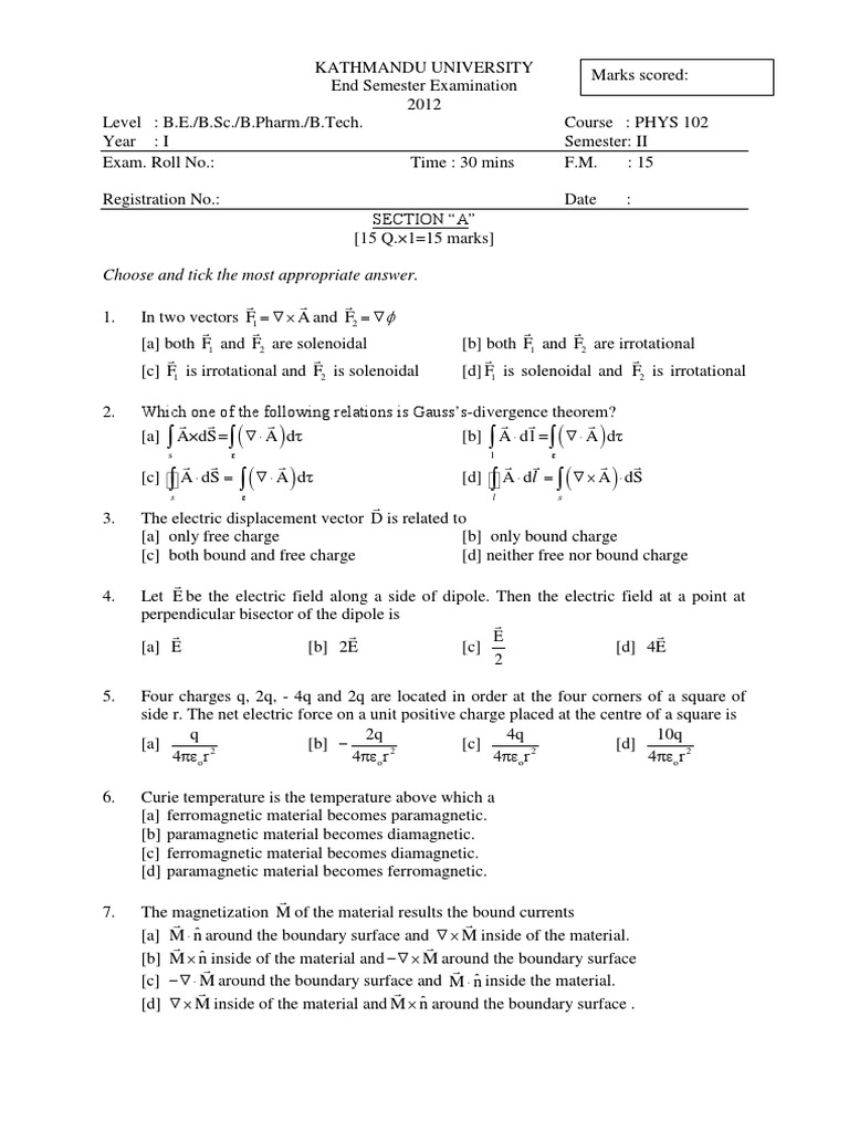 Phys 102 Aug 12 2012 Pdf Pdf Magnetization Physics
