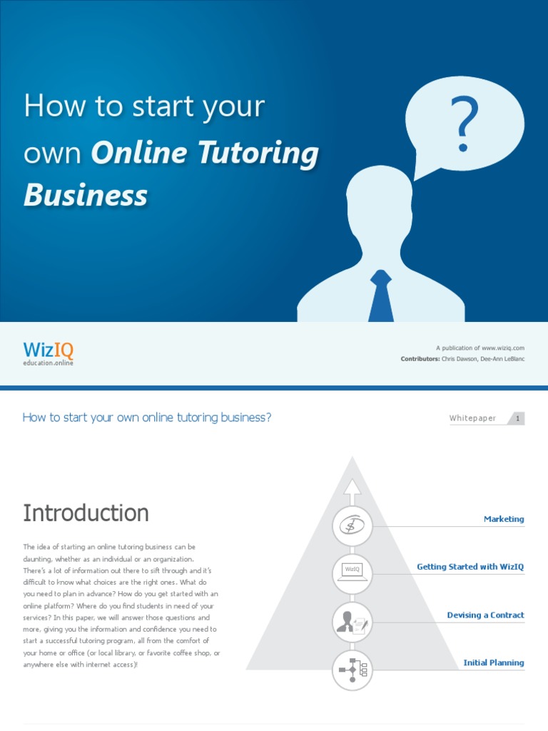 How To Start Your Own Online Tutoring Business PDF | PDF | Tutor | Facebook