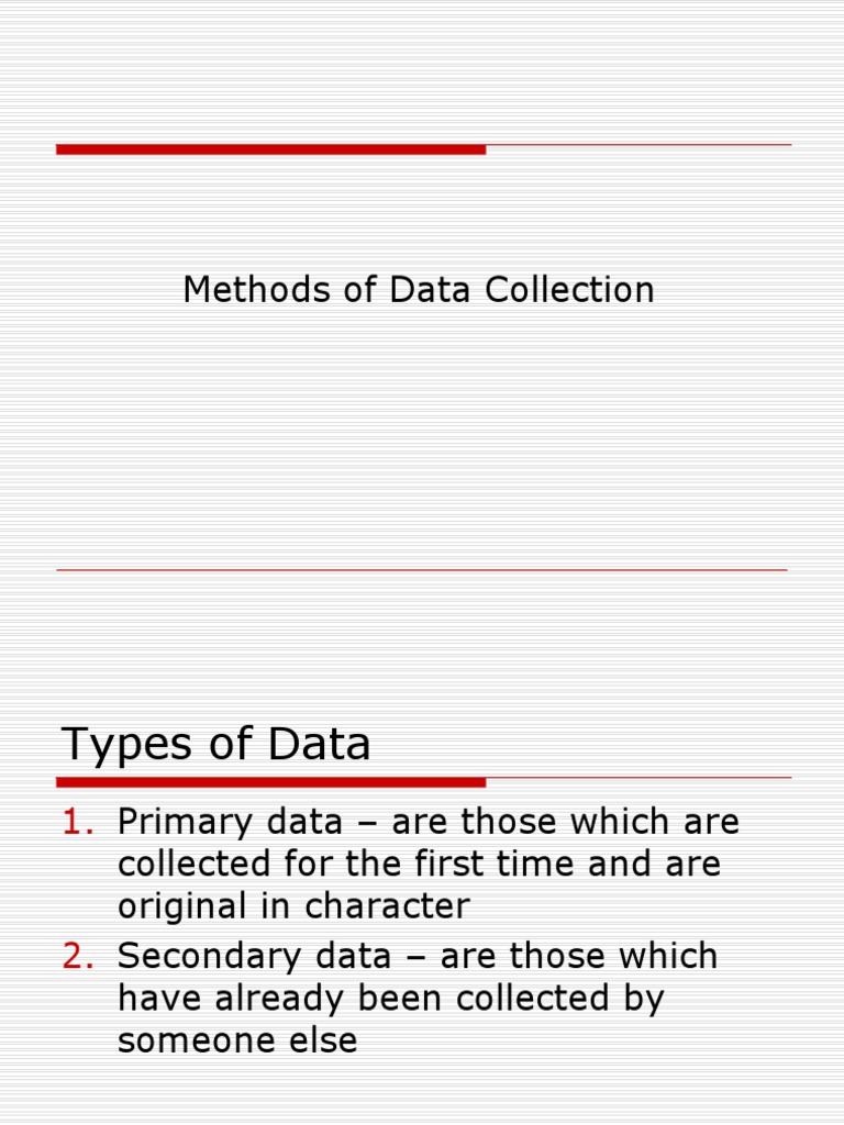Data Collection Methods | PDF | Questionnaire | Interview