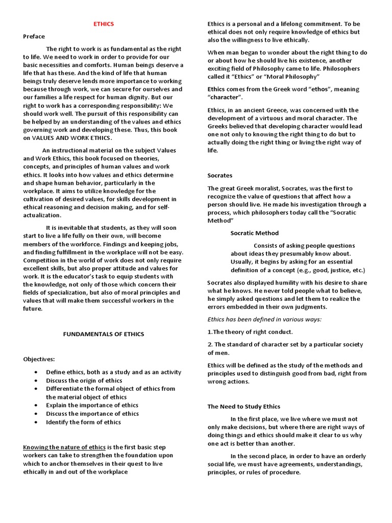 Fundamentals of Ethics PDF | PDF | Value (Ethics) | Morality