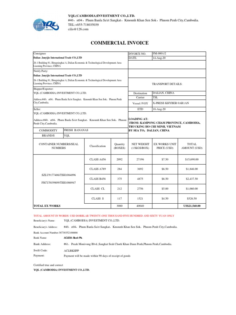 Invoice PDF | PDF | Phnom Penh | Cambodia