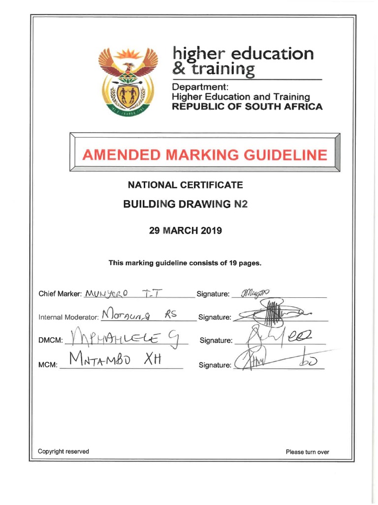 Building Drawing N2 Memo Apr 2019 | PDF