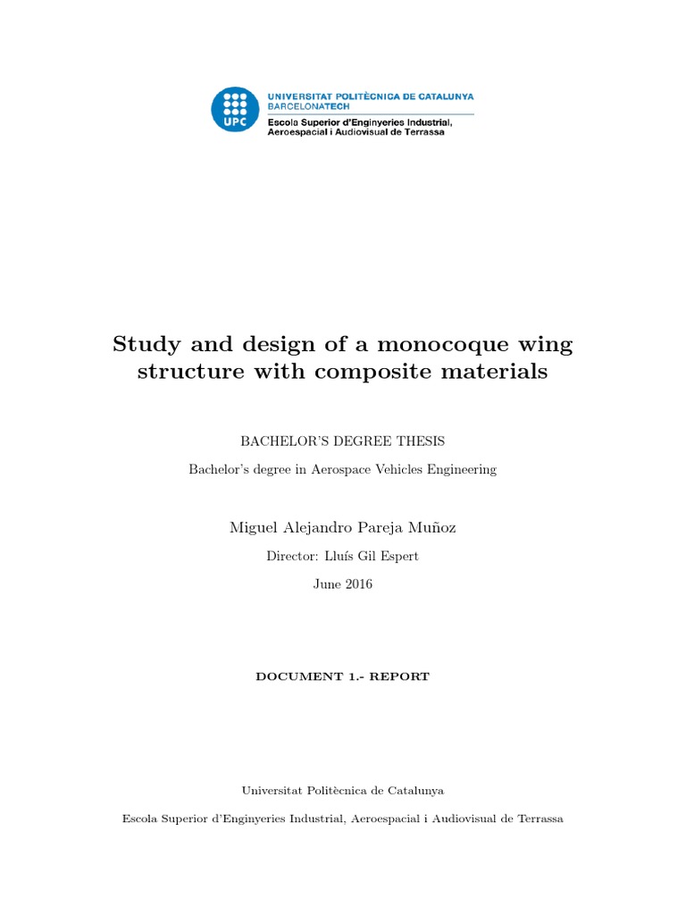 Monocoque Wing Design with Composites | PDF | Mathematical Optimization ...