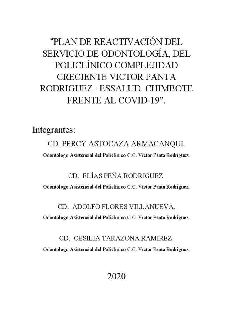 Percy - Covid Pandemia | PDF | Odontología | Esterilización (Microbiología)