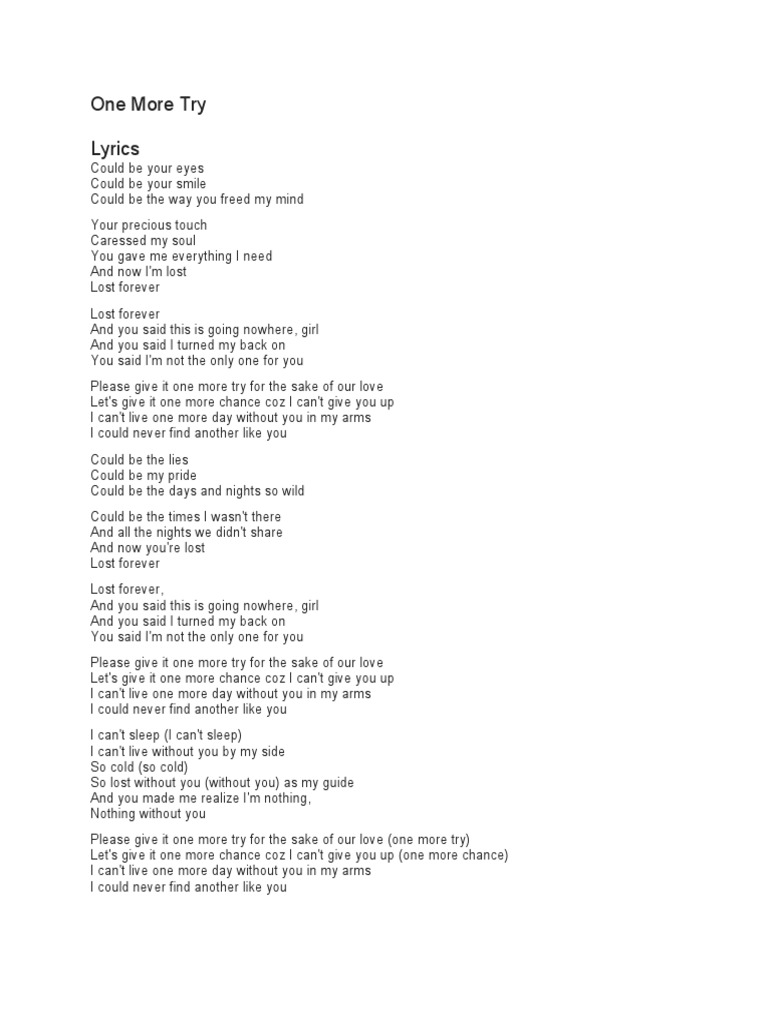 One More Chance for Our Love | PDF | Self-Improvement | Poetry
