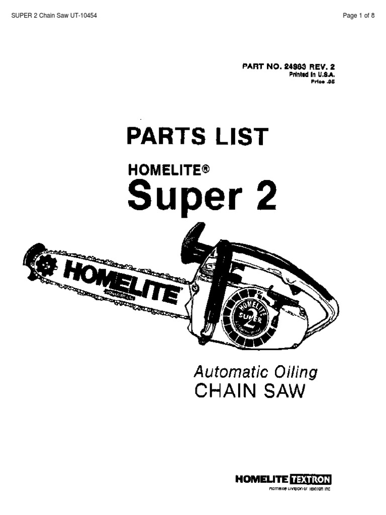 Homelite Super 2 PDF | PDF