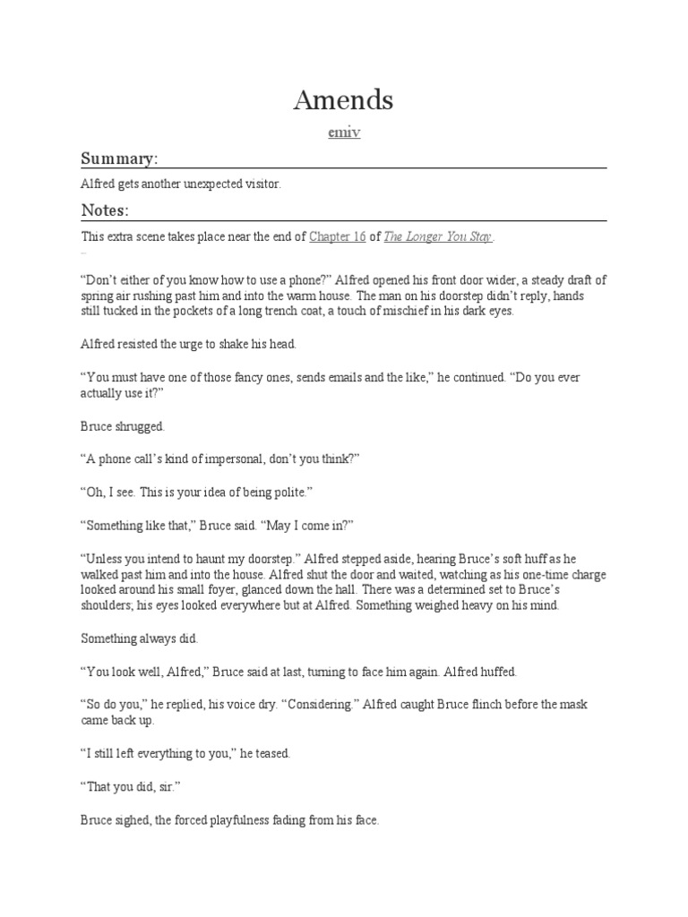 Amends: Summary: Notes | PDF