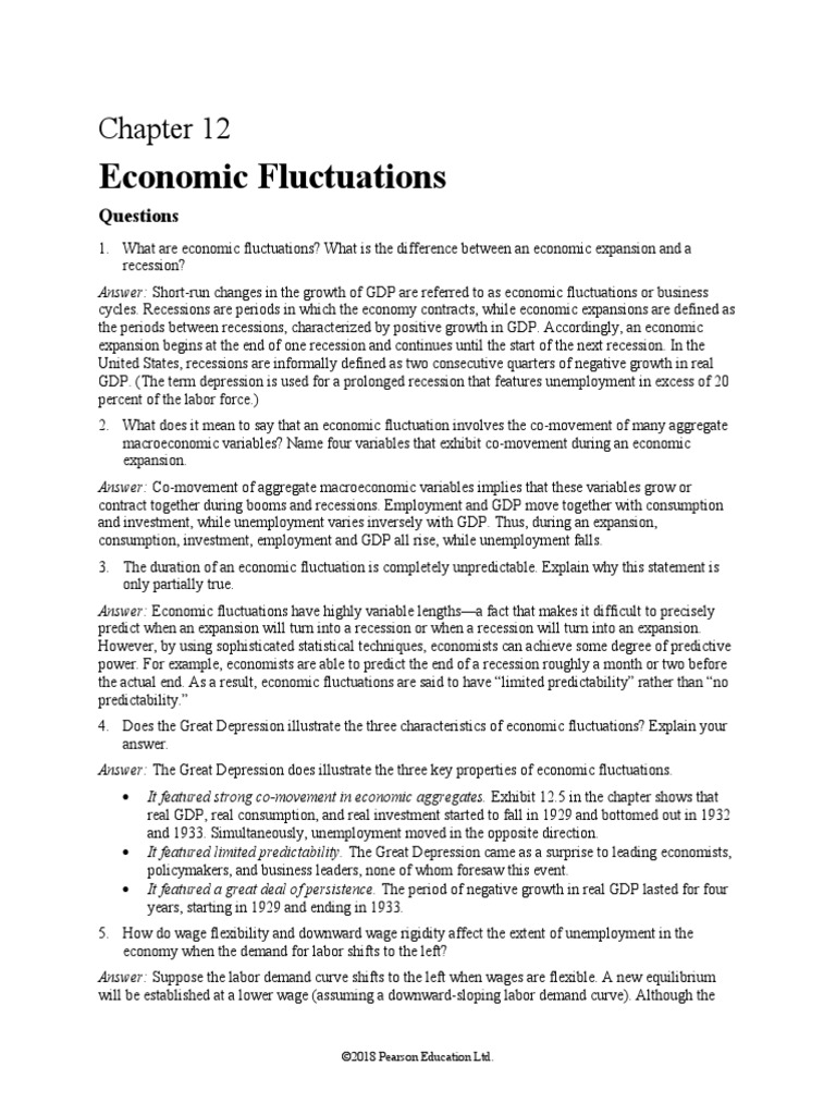 Economic Fluctuations: Questions | PDF | Recession | Labour Economics
