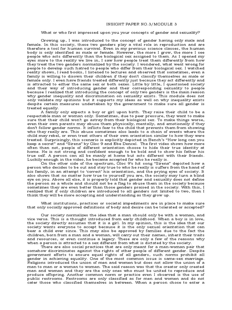Gelitph Module 3 Body and Desire March | PDF | Sexual Orientation | Gender