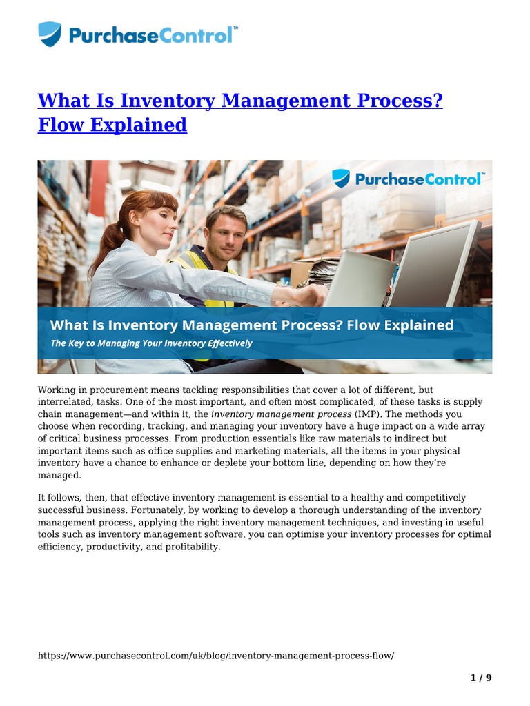 What Is Inventory Management Process Flow Explained | PDF | Inventory ...