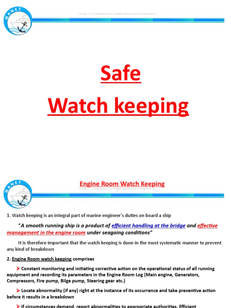 Safe Watchkeeping | PDF | Ships | Engineering