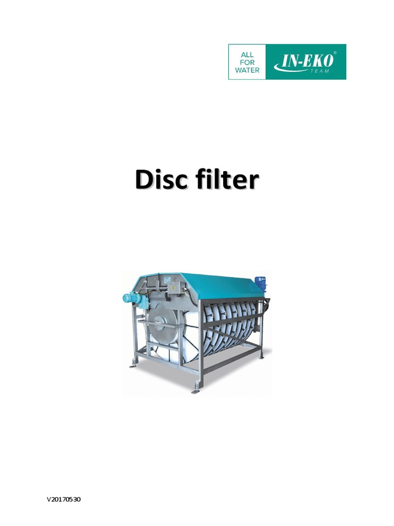 Disc Filter IN-EKO | PDF | Filtration | Sewage Treatment