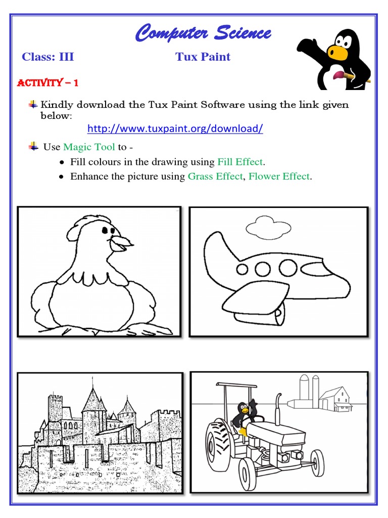 Computer Science: Class: Iii Tux Paint | PDF