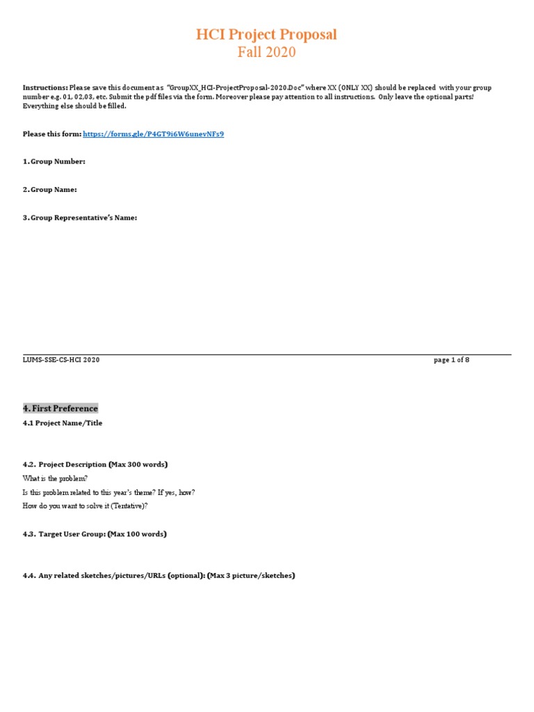 HCI Project Proposal: Fall 2020 | PDF | Cyberspace | Computing