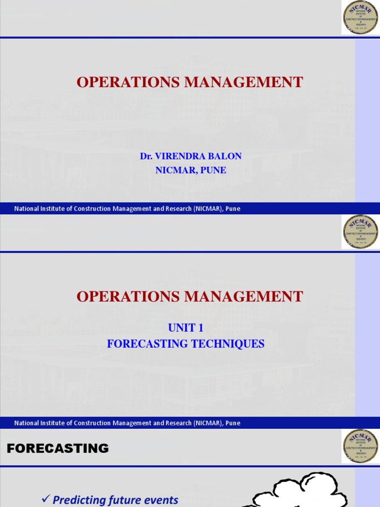 Unit 1 Forecast | PDF | Forecasting | Correlation And Dependence