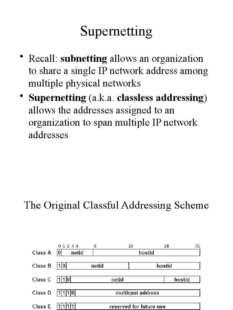 IP Subnet and Supernet | PDF | Routing | Computer Network