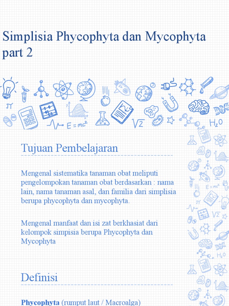 Simplisia Phycophyta Mycophyta Part 2 | PDF
