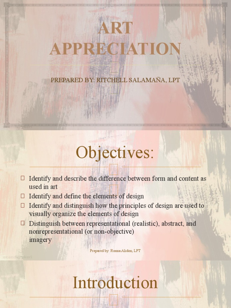 WEEK 1 - ART APPRECIATION (Done) | PDF | Composition (Visual Arts ...