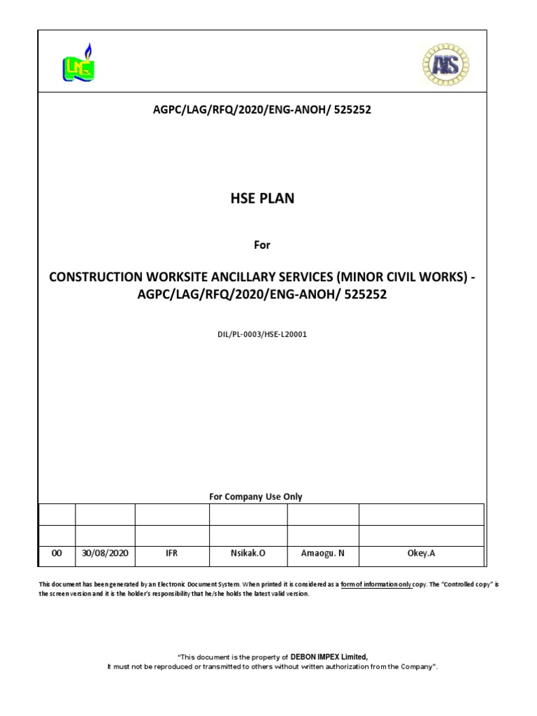 HSE Plan | PDF | Audit | Regulatory Compliance