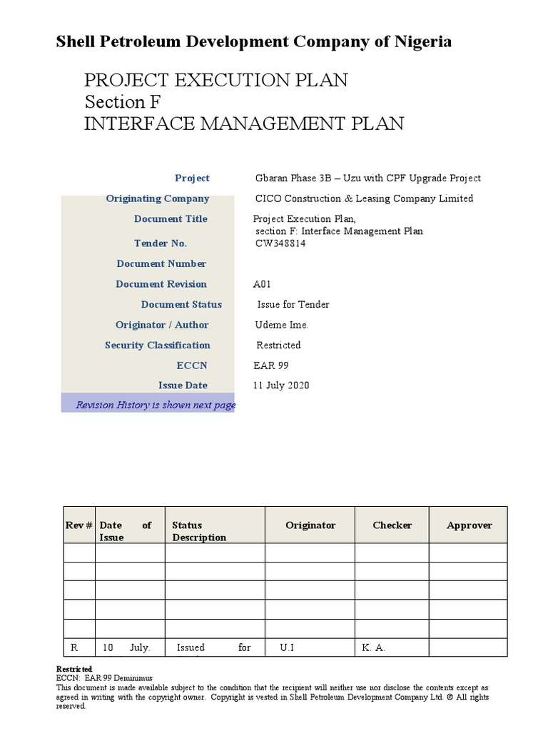 Uzu With CPF Upgrade - Interface Management Plan | PDF | Interface (Computing) | Procurement