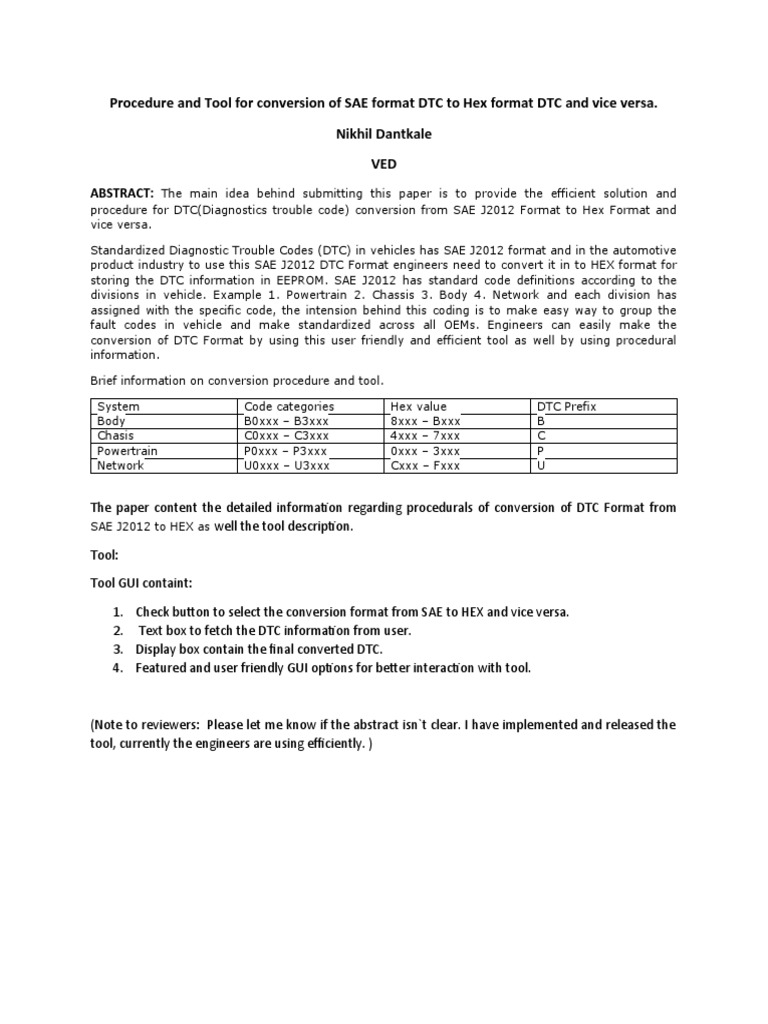 Procedure and Tool For Conversion of SAE | PDF
