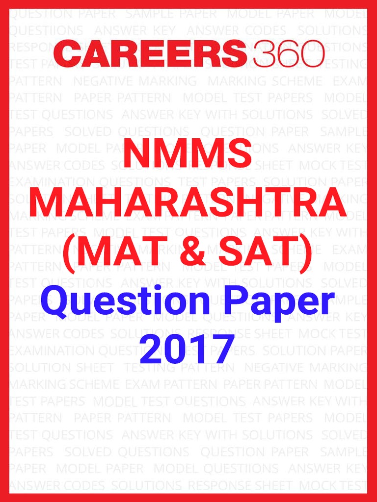 Nmms Maharashtra Mat Sat Question Paper 2017 Pdf Pdf