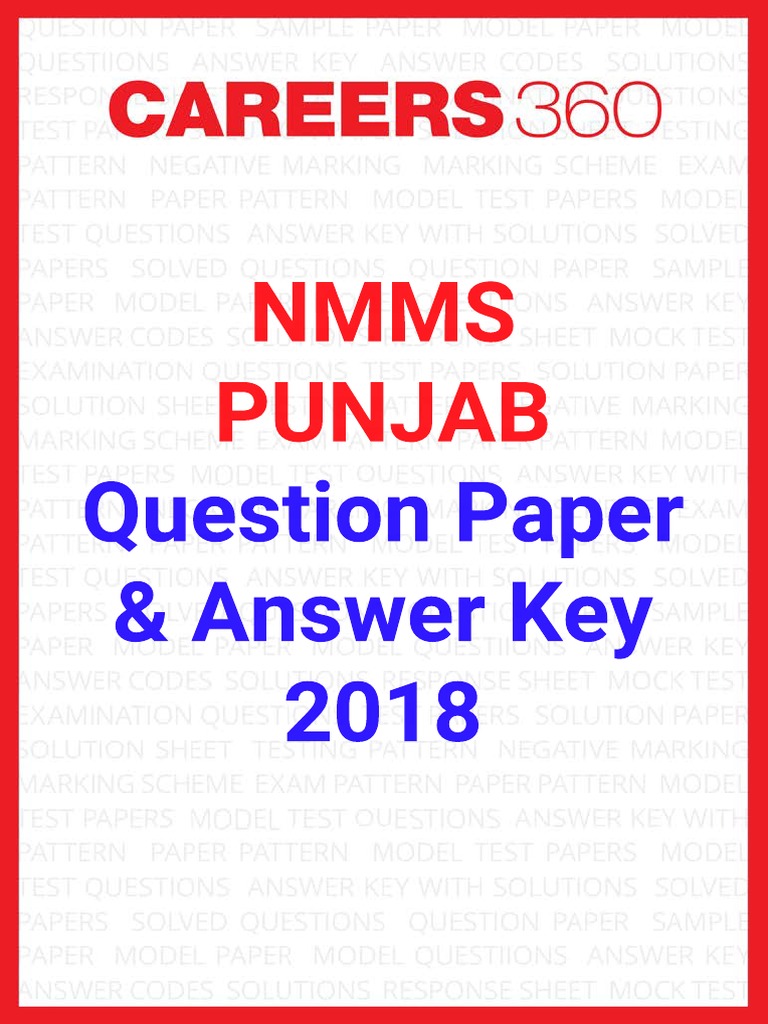 NMMS Punjab Question Paper Answer Key 2018 PDF | PDF | La nature