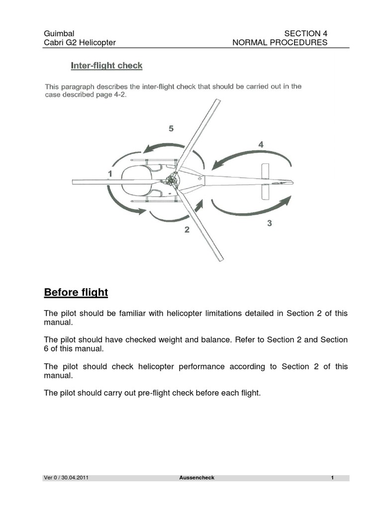 Cabri G2 Helicopter Normal Procedures | PDF | Helicopter | Helicopter Rotor