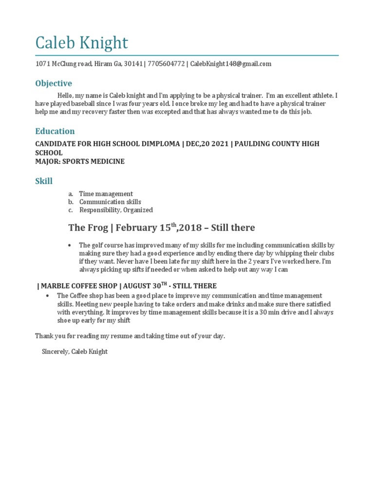 Caleb Resume-2 1 | PDF