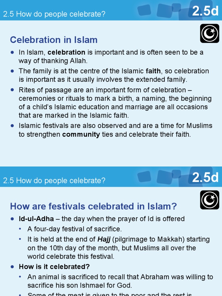 Celebration in Islam | PDF | Hajj | Sacrifice