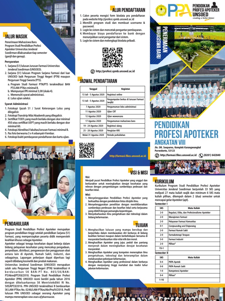 Pendaftaran Profesi Apoteker UNSOED 2025 | PDF