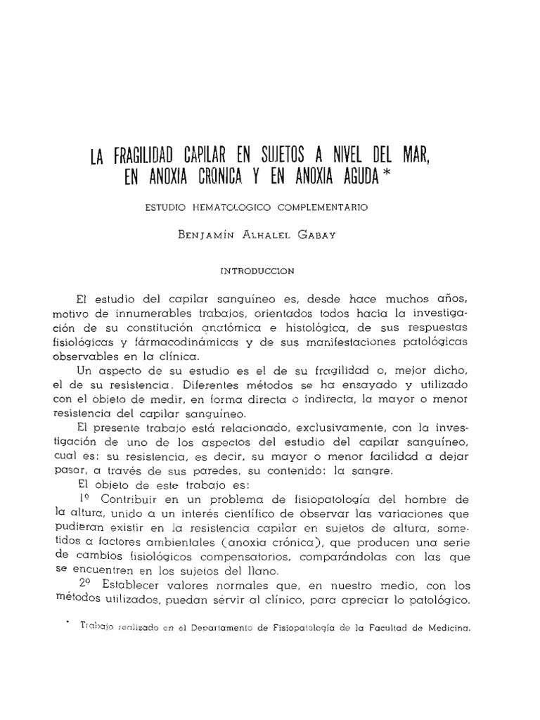 Fragilidad Capilar | PDF