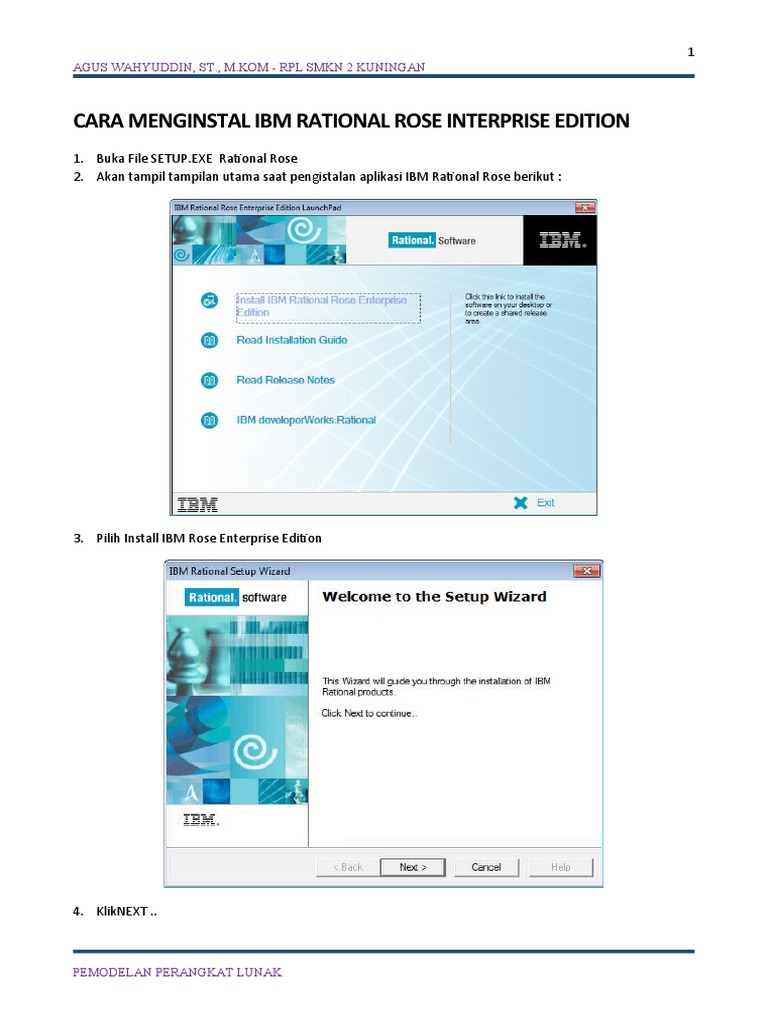 Cara Menginstal Ibm Rational Rose Interprise Edition | PDF