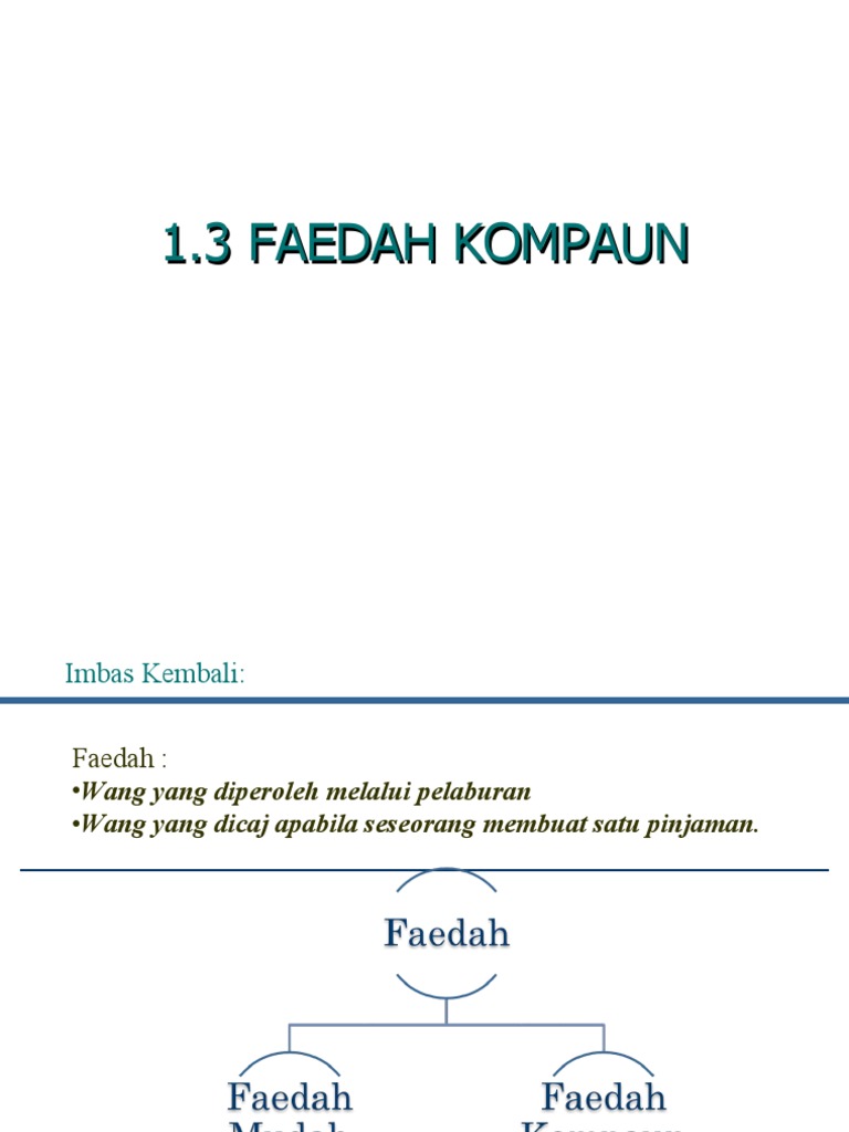 1.3 Faedah Kompaun | PDF