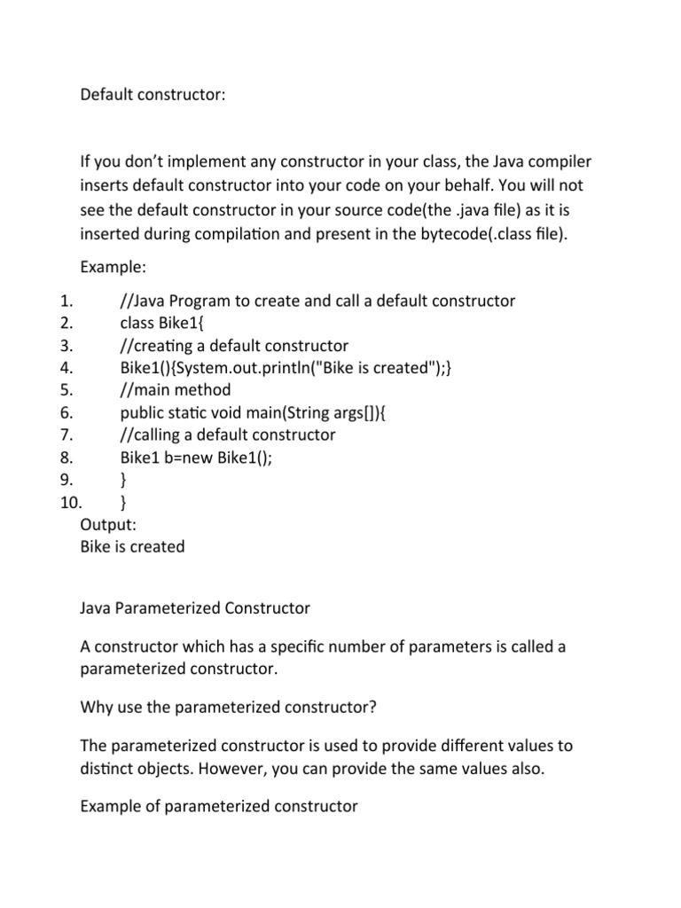 Understanding Java Constructors Explained | PDF | Computers | Technology & Engineering