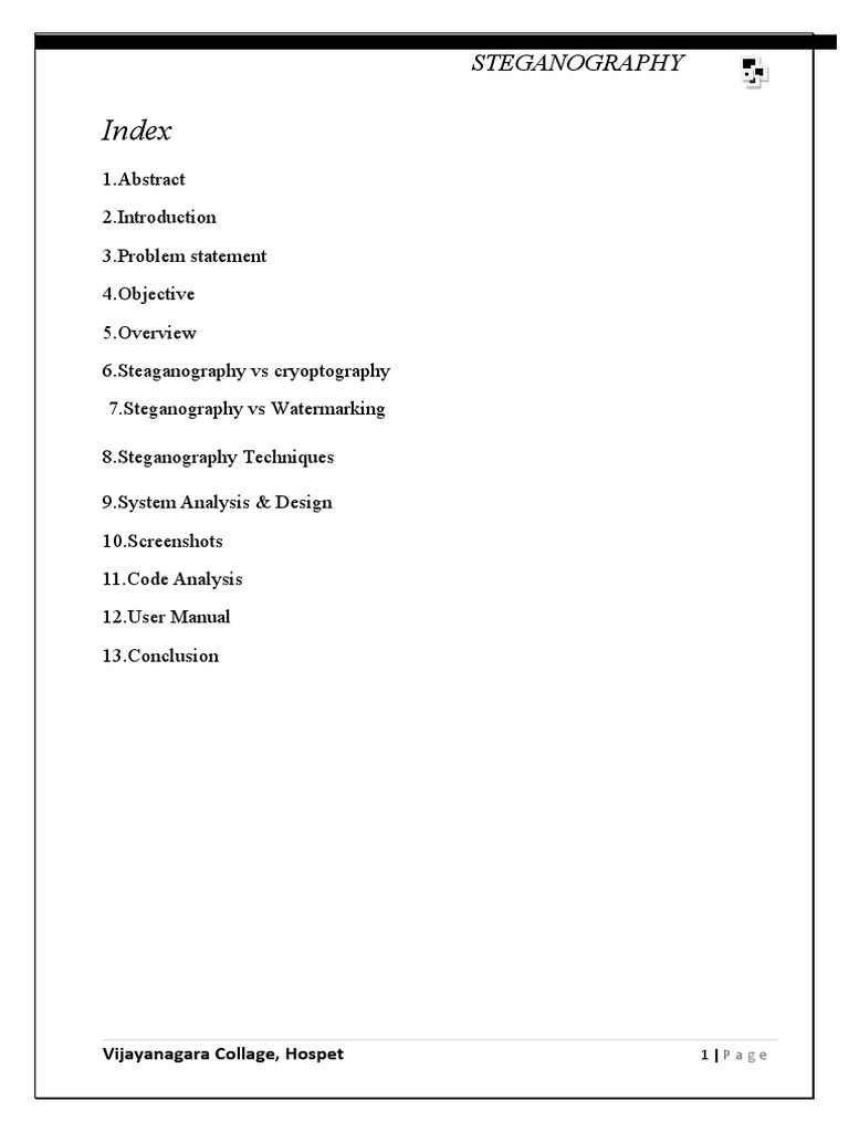 P 1160 Steganography - ProjectReport | PDF | Cryptography | Computing